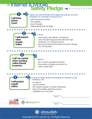 Internet and Mobile Safety Pledge